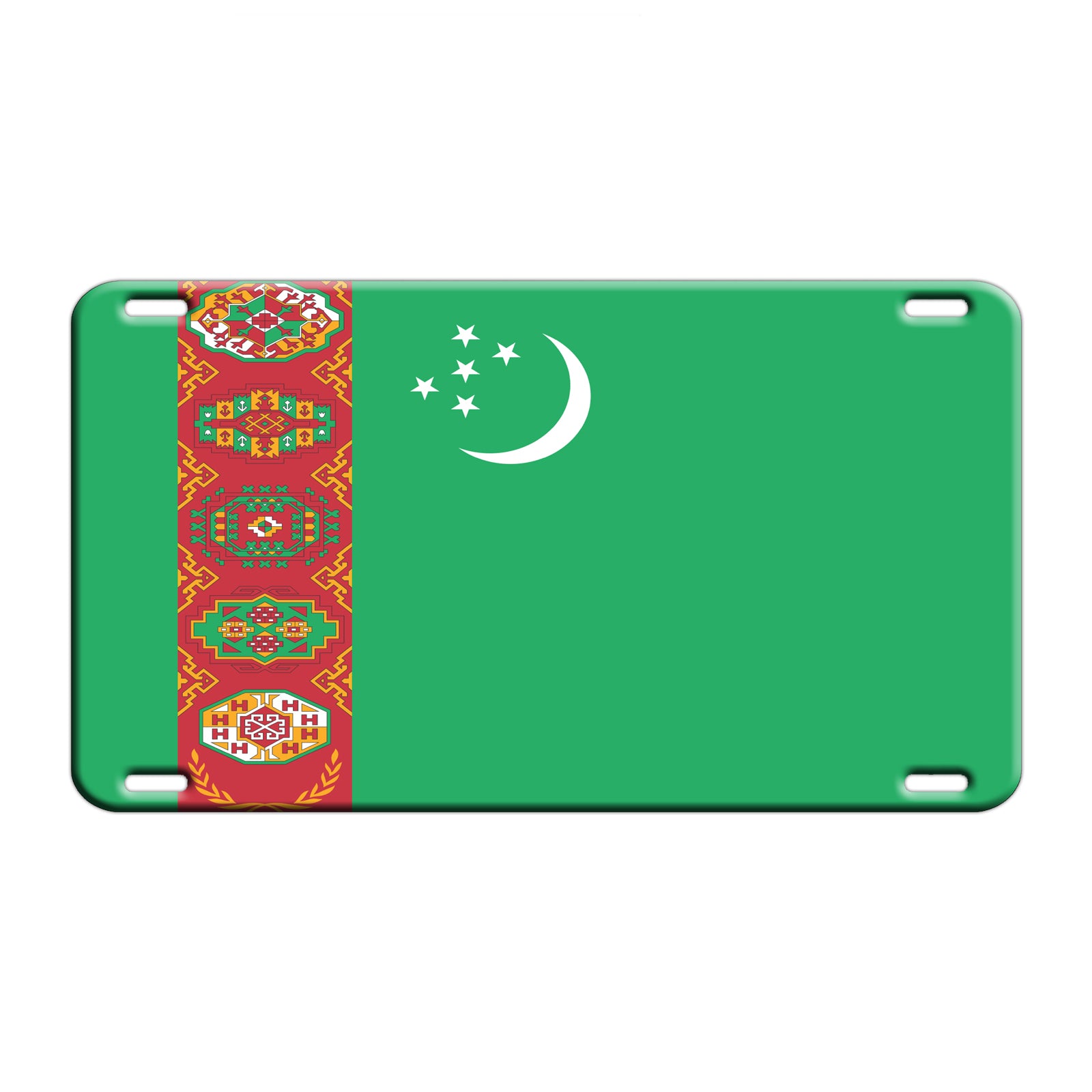Turkmenistan Country Flag | License Plate For Car – Sign Fever