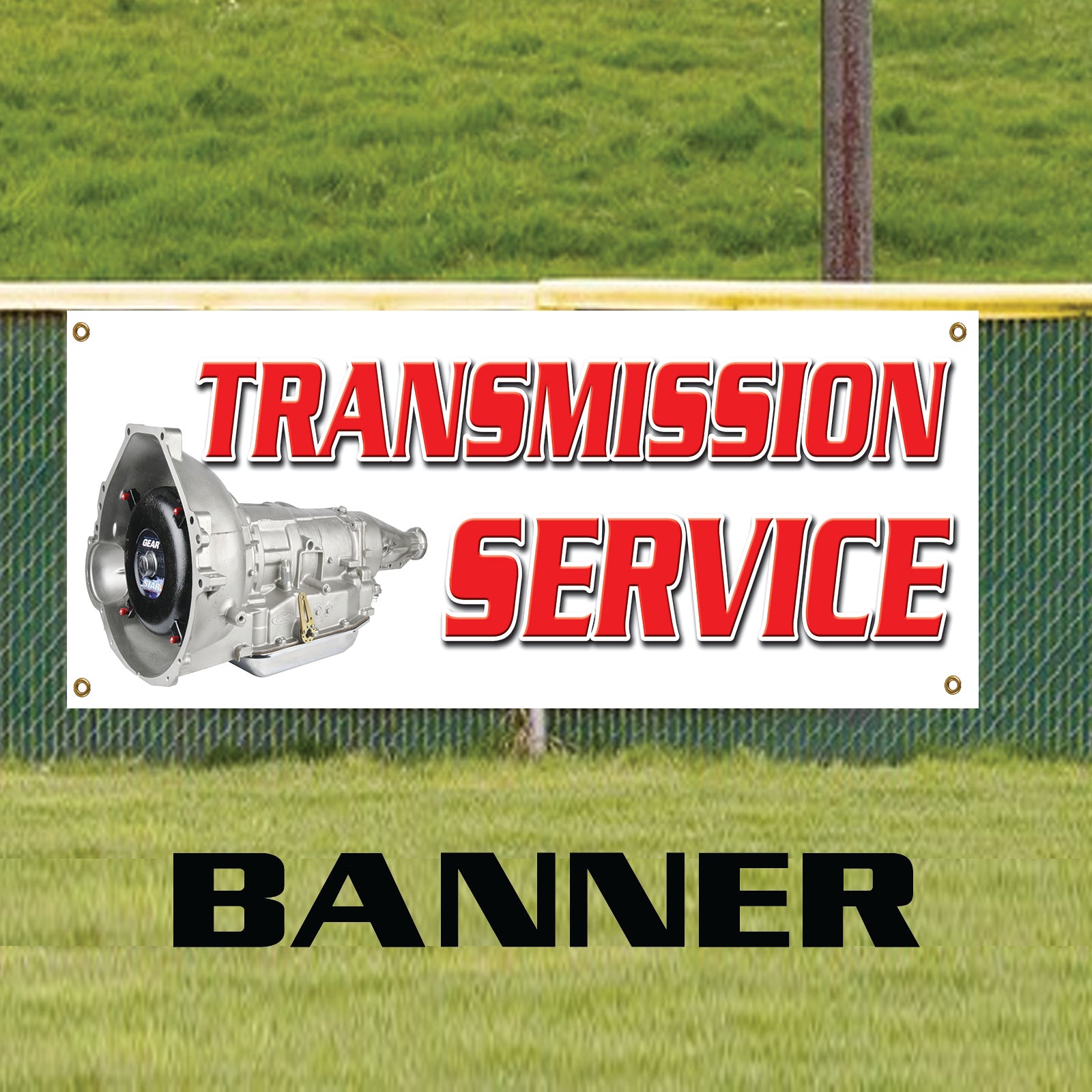Transmission Services Here Advertising Marketing Vinyl | Banner Sign ...