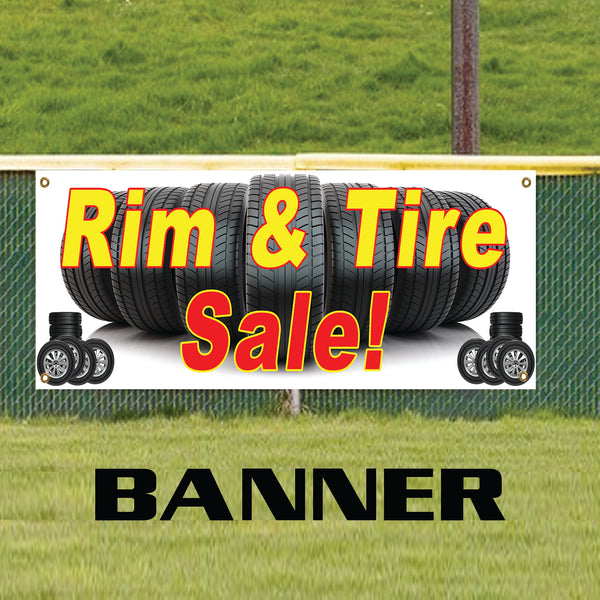 Rim & Tire Sale Advertising Marketing Vinyl | Banner Sign - Sign Fever