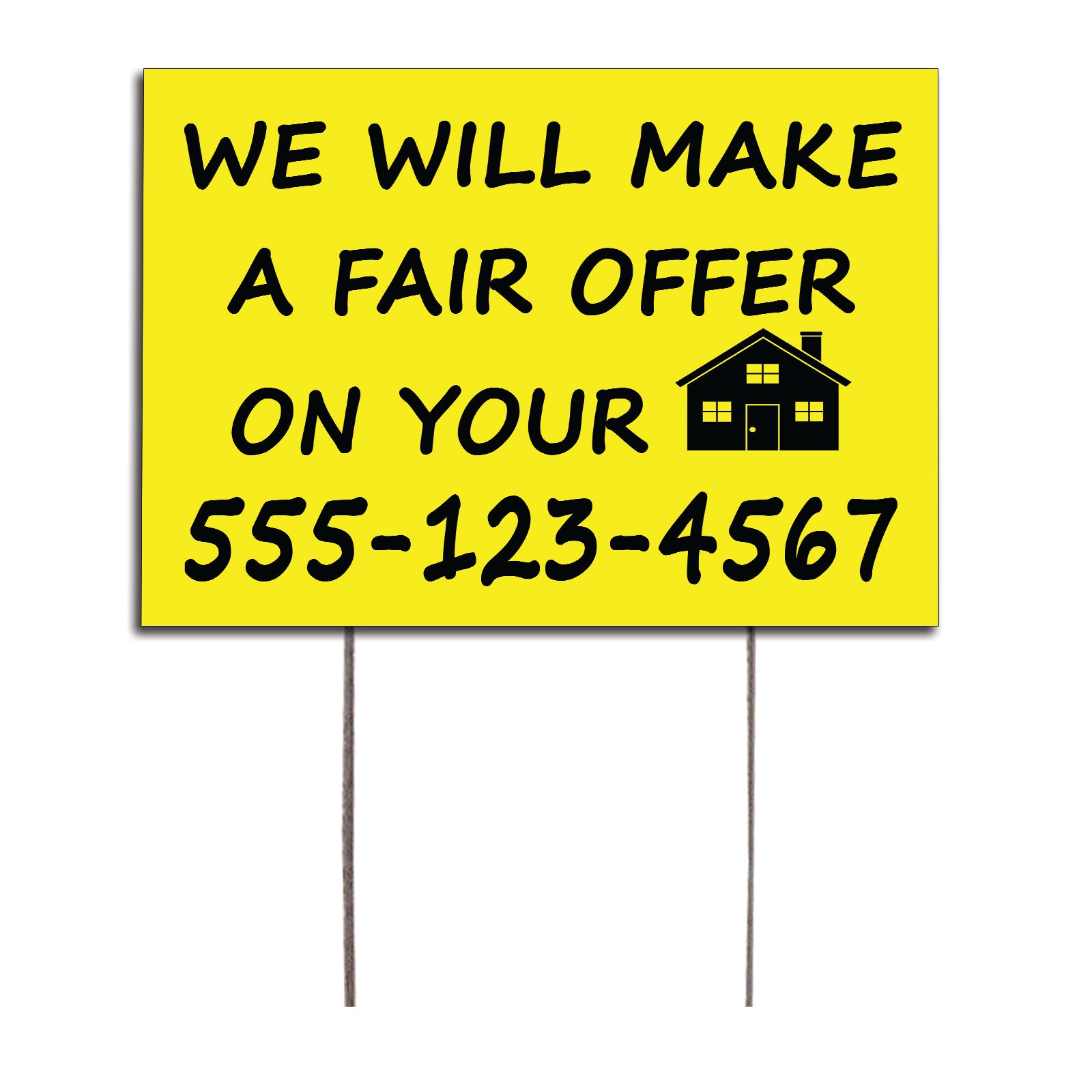We Will Make A Fair Offer Customized Yard Sign – Sign Fever