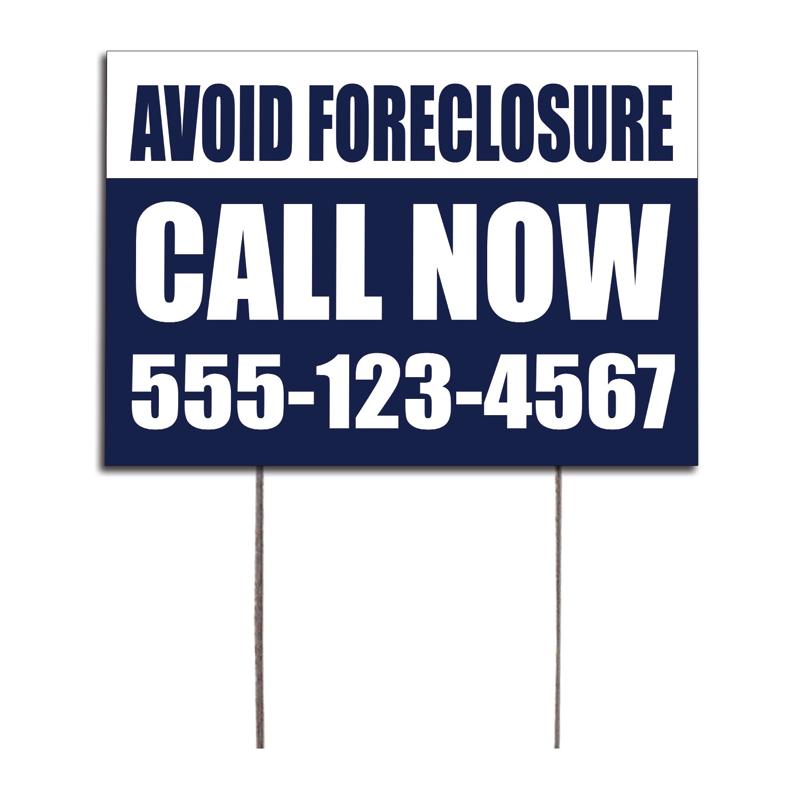 Avoid Foreclosure Call Now Customized Yard Sign – Sign Fever