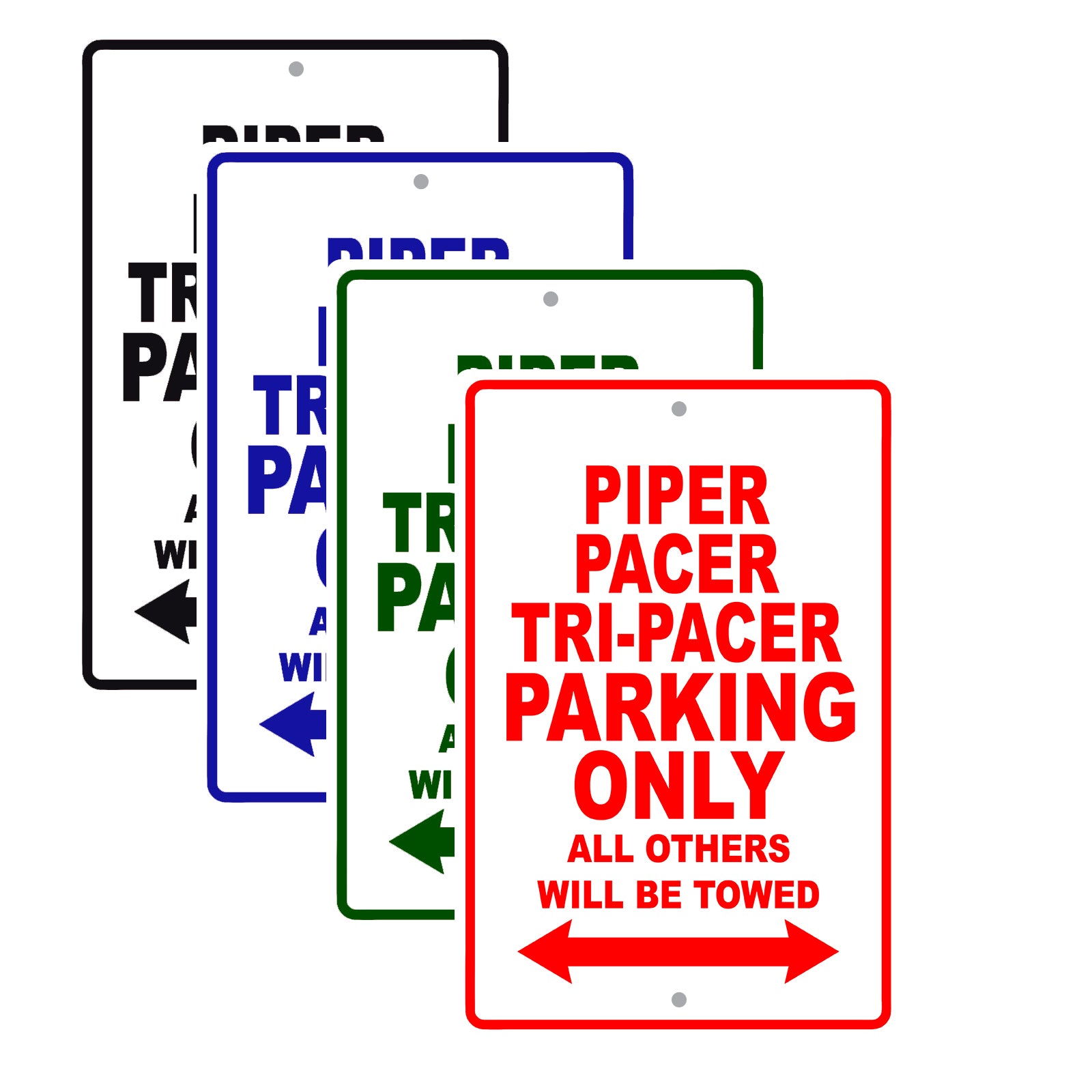 Piper Pacer Tri-Pacer Parking Only All Others Will Be Towed | Aluminum ...