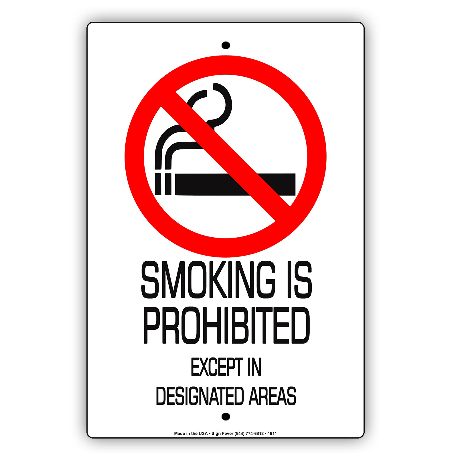Smoking Is Prohibited Restriction | Metal Sign – Sign Fever