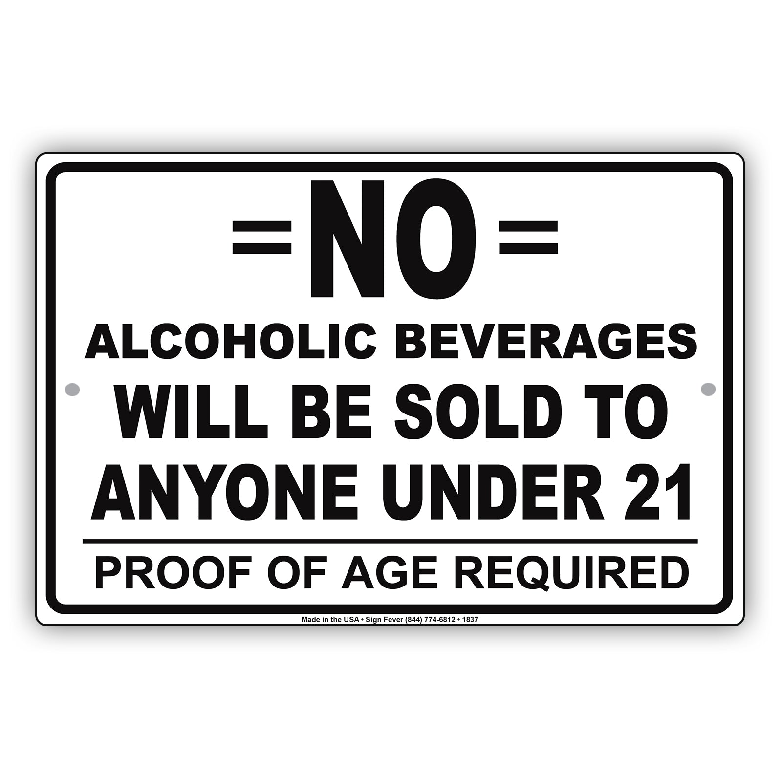 Over 21 | No Alcohol Signs | Age Restriction Signs – Sign Fever
