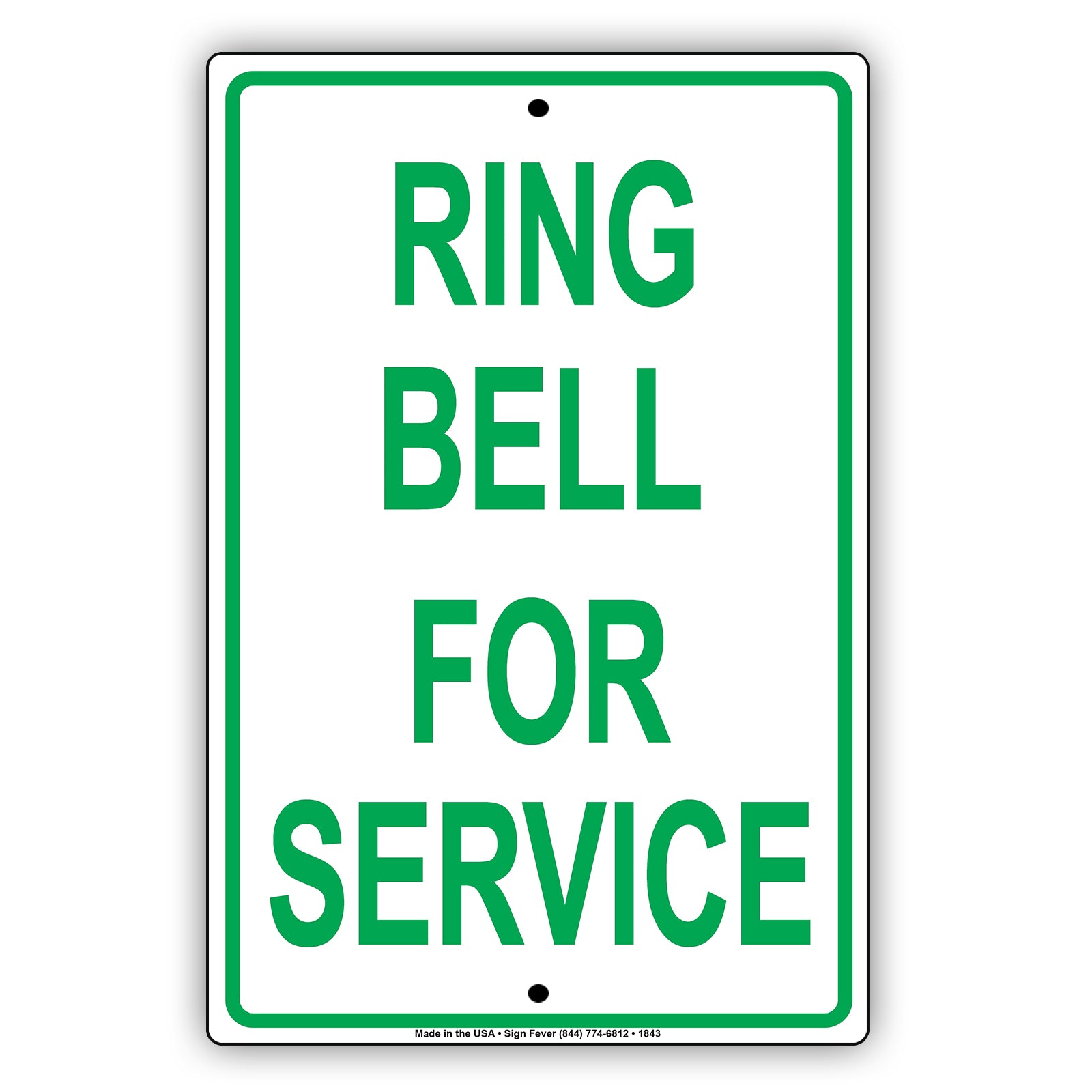 Ring Bell For Service Sign - Sign Fever