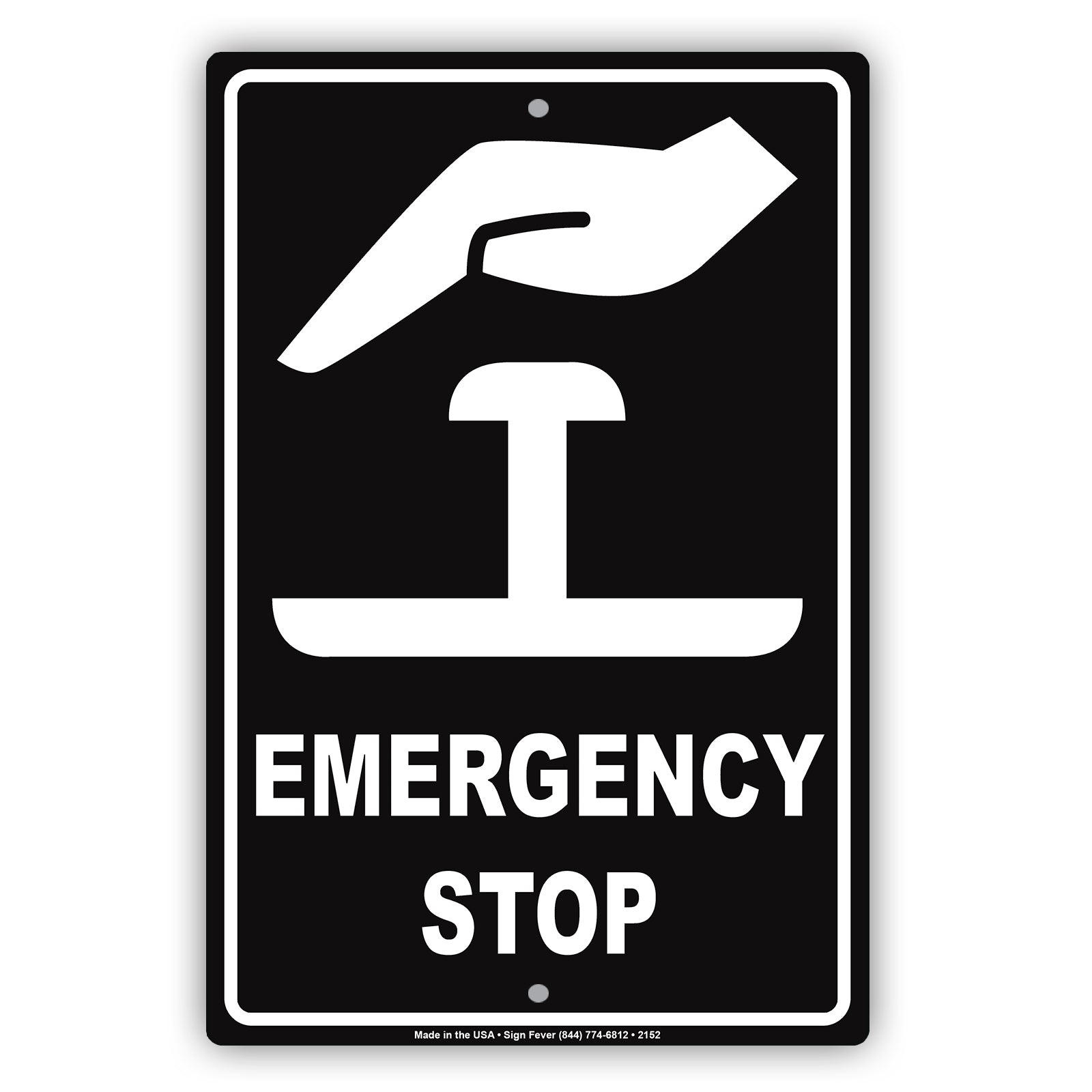Emergency Stop Sign With Graphic | Safety Alert - Sign Fever