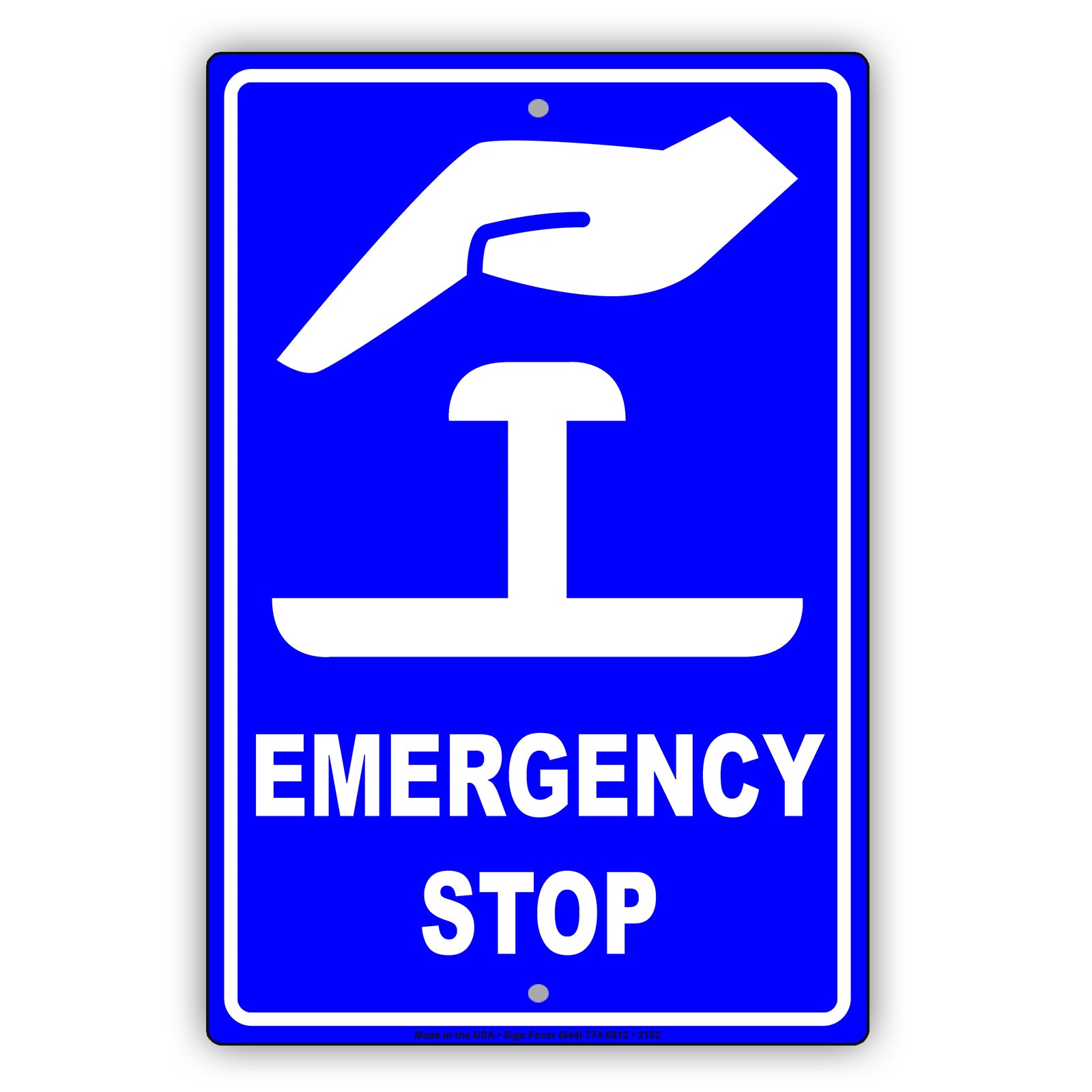 Emergency Stop Sign With Graphic | Safety Alert - Sign Fever