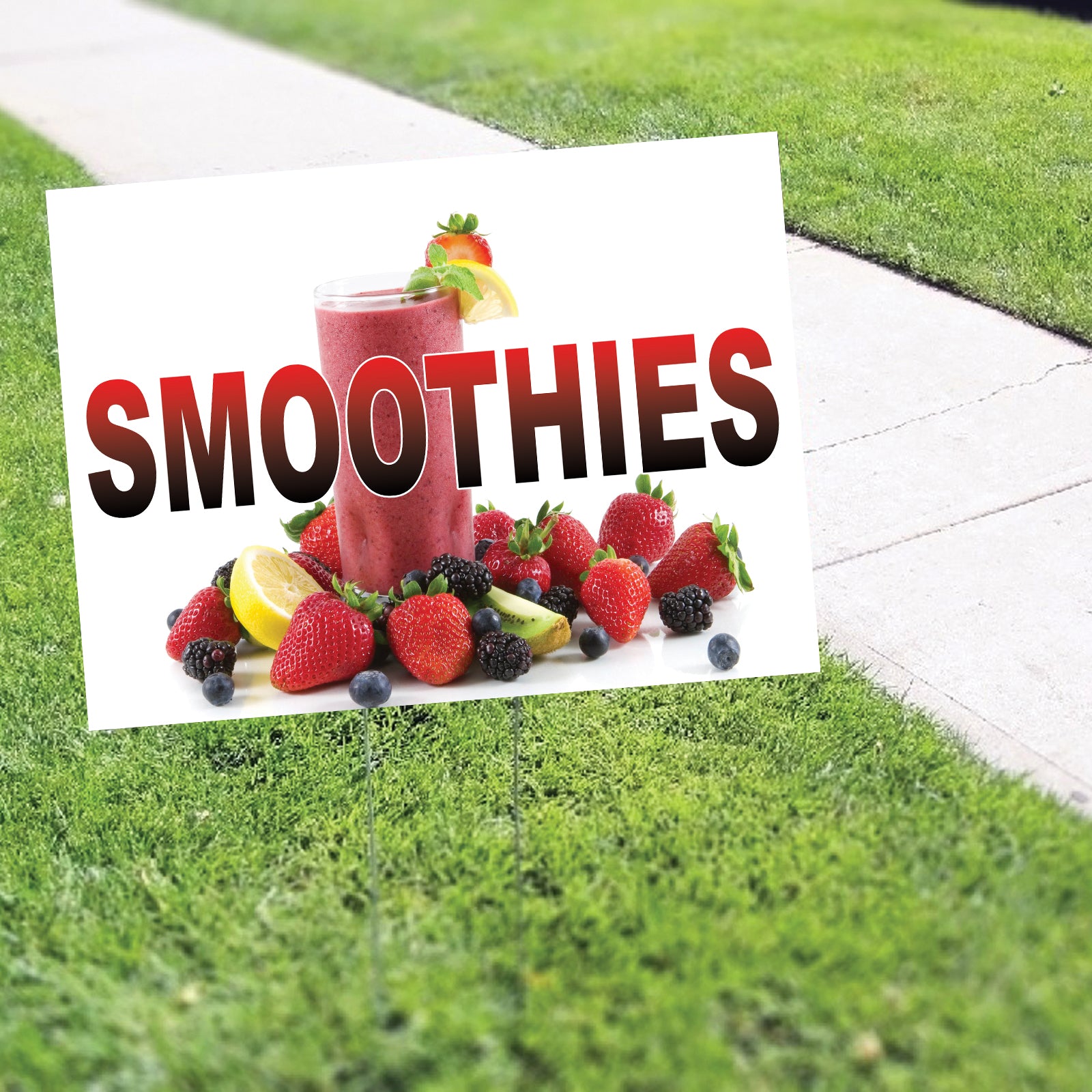 Smoothies Coroplast Yard Sign - Sign Fever