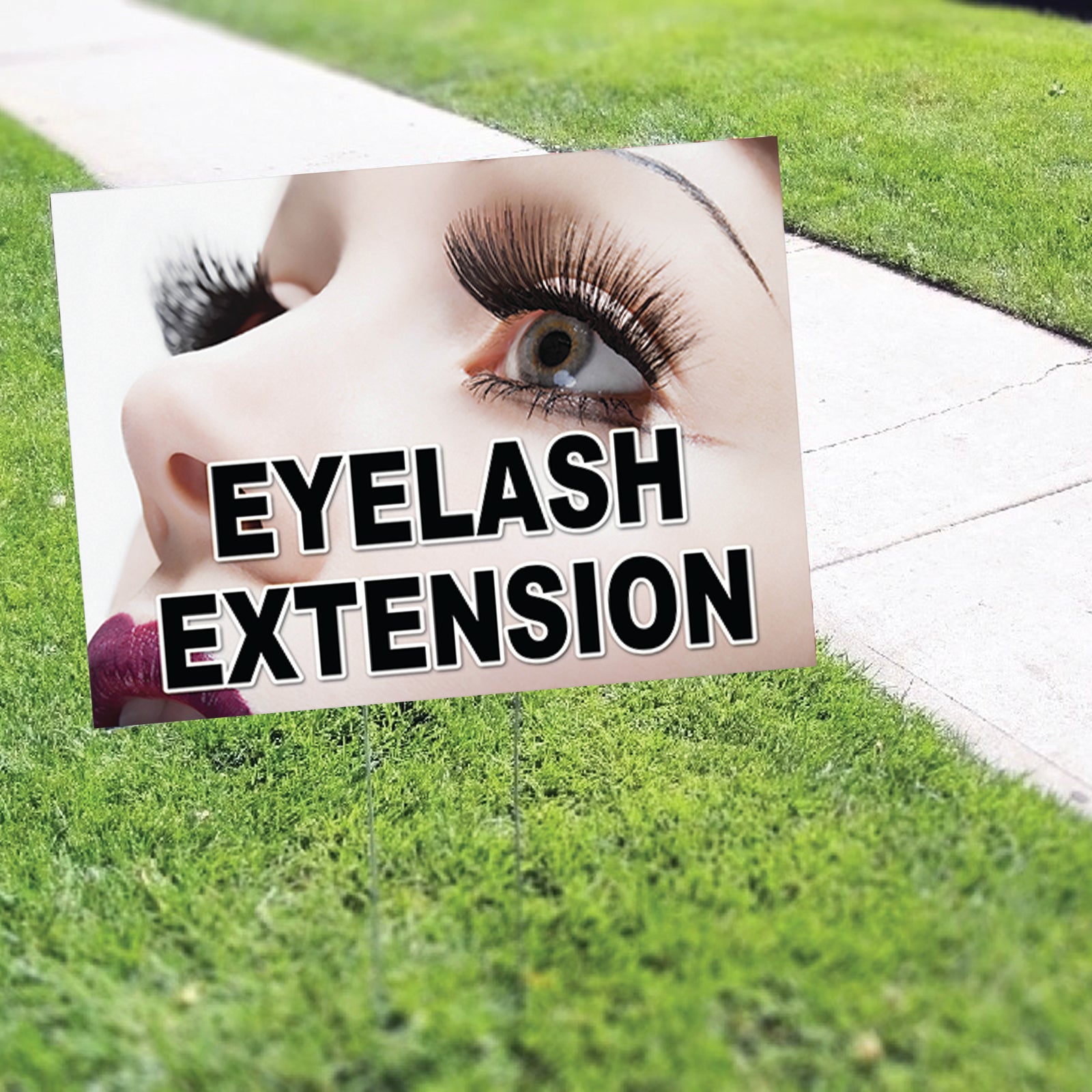 Eyelash Extension Coroplast Yard Sign - Sign Fever