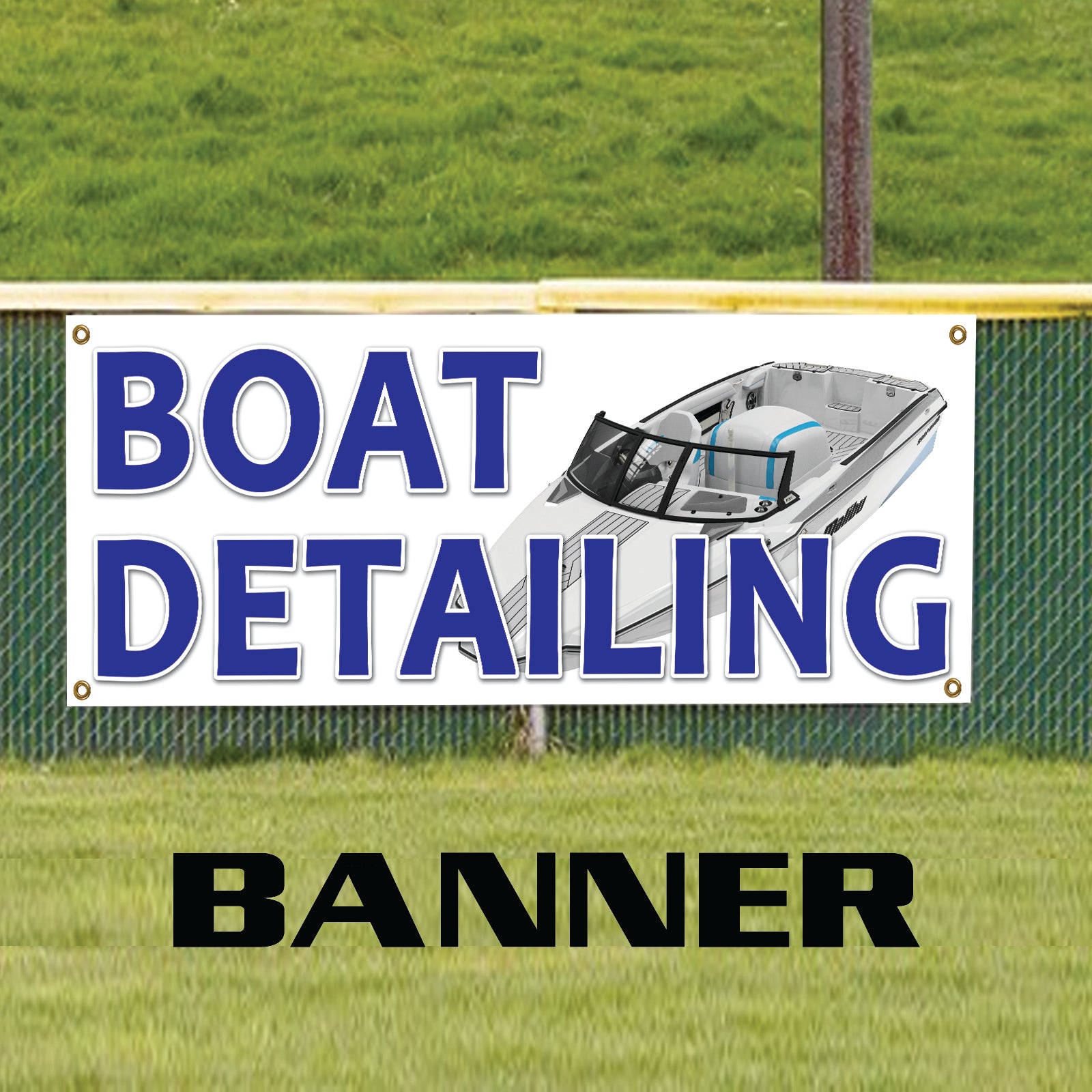 Boat Detailing Services Maintenance & Cleaning Vinyl | Banner Sign ...