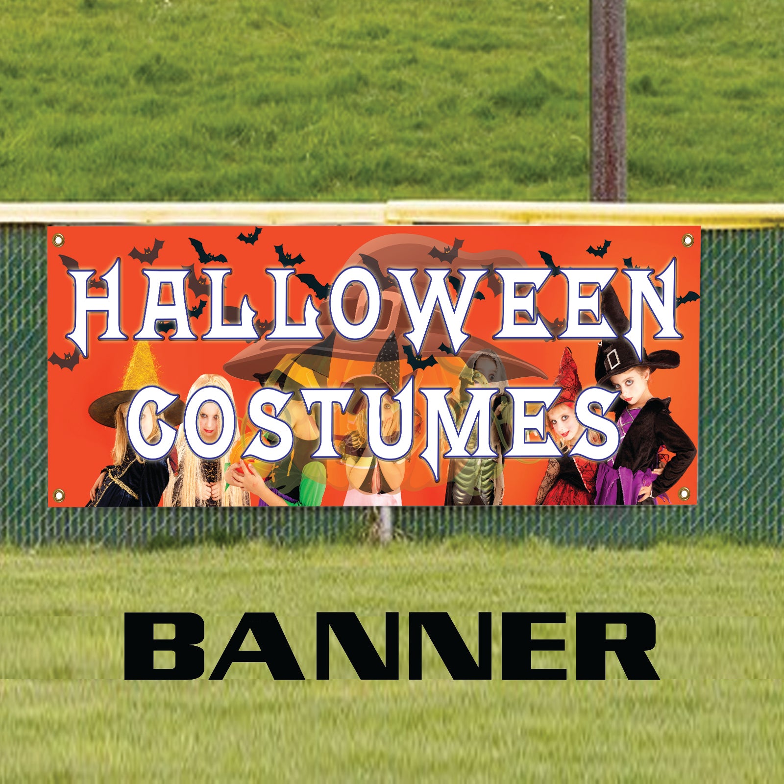 Halloween Costumes Clearance Sale Marketing Vinyl | Banner Sign - Sign ...
