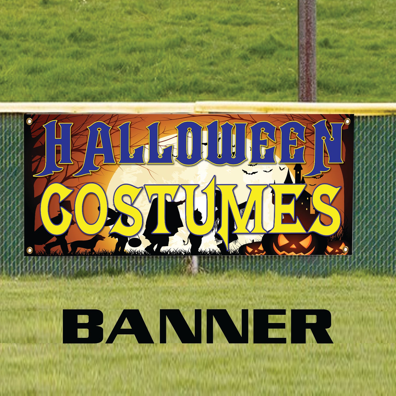 Halloween Costumes Clearance Sale Marketing Vinyl | Banner Sign – Sign ...