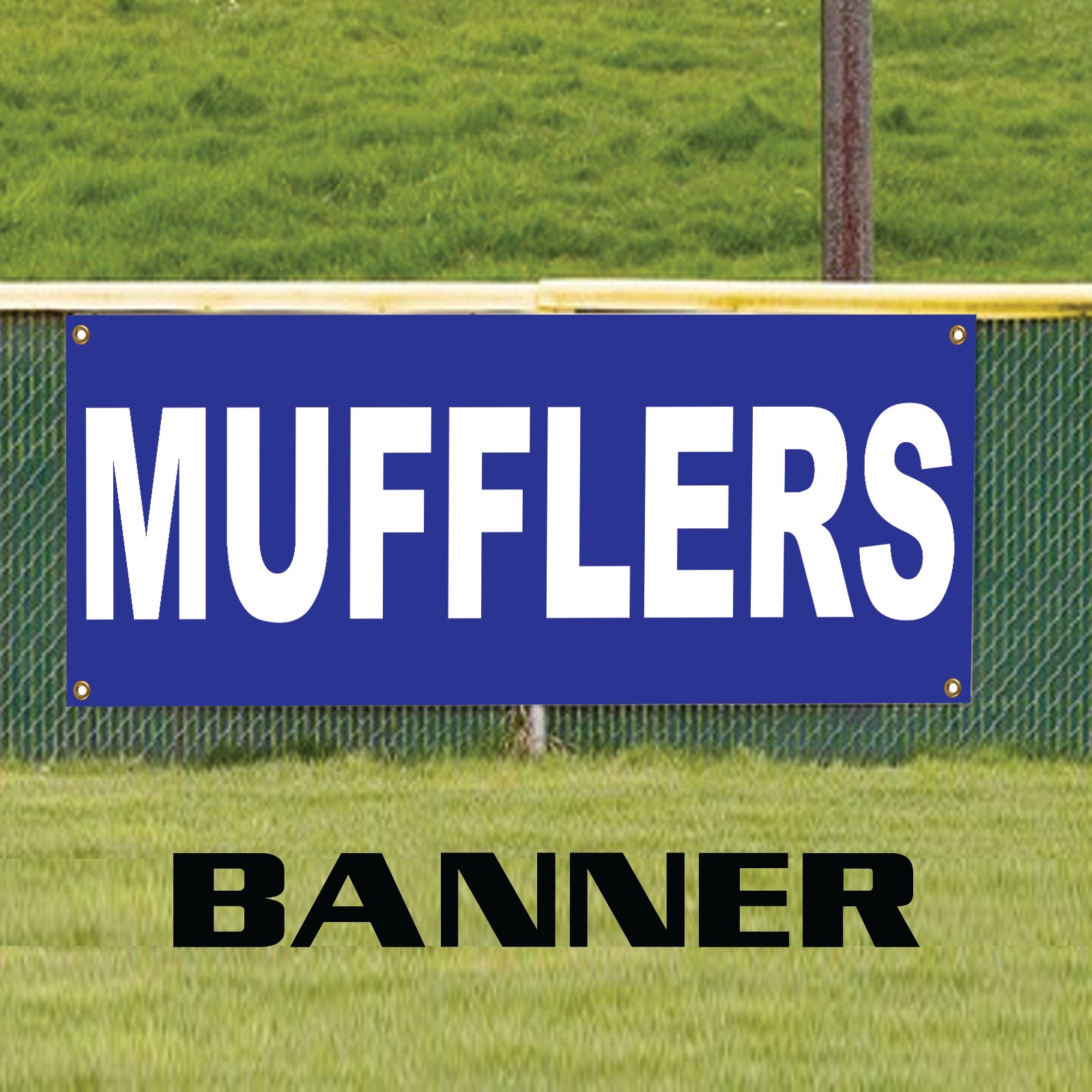 Mufflers Silencers Garage Advertising Vinyl | Banner Sign - Sign Fever