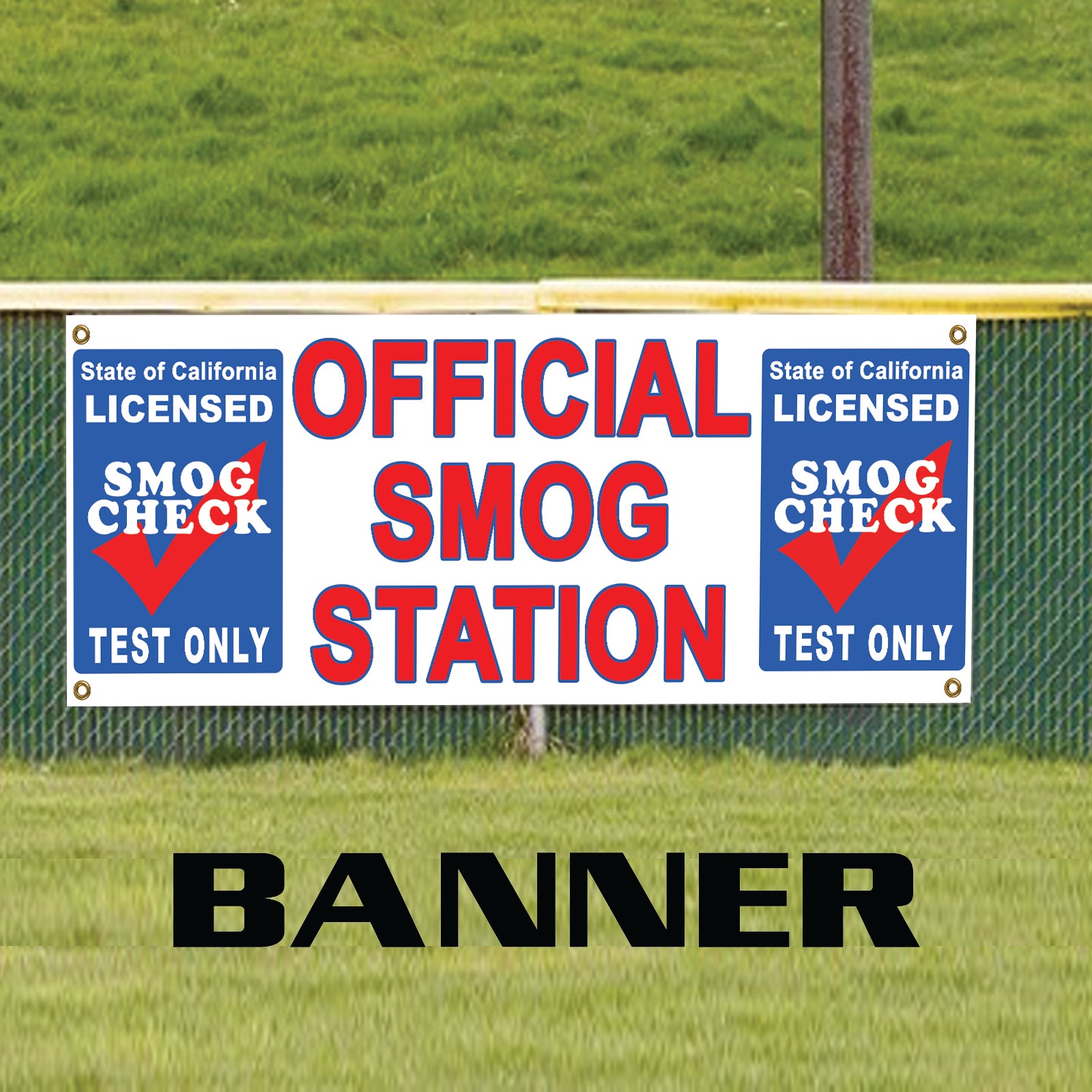 Official Smog Station Test Only Advertising Vinyl | Banner Sign – Sign ...