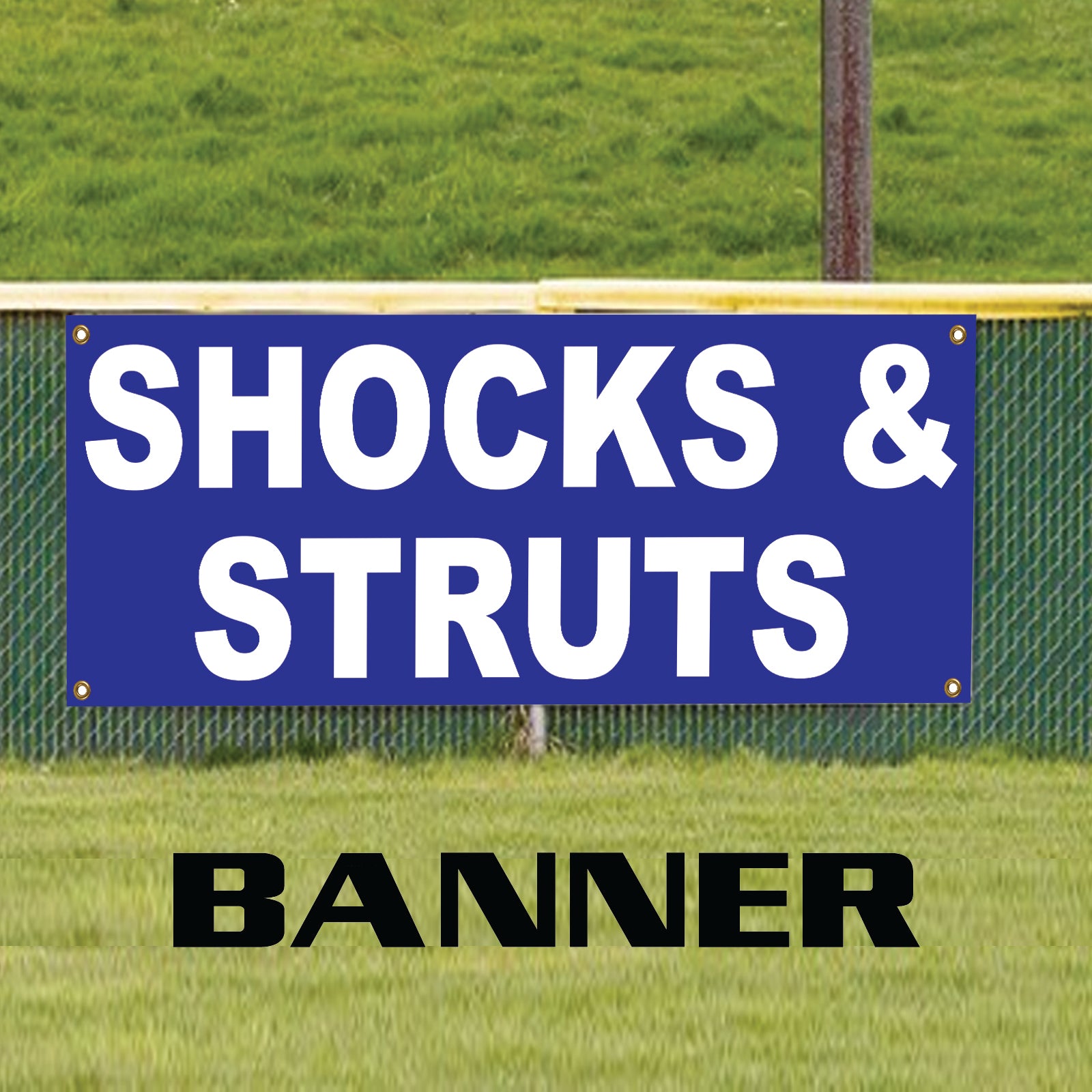 Shocks & Struts Adjustment & Alignment Advertising Vinyl | Banner Sign ...
