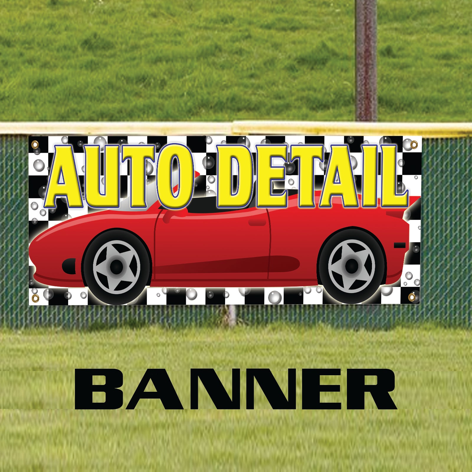 Auto Detail Garage Marketing Advertising Vinyl | Banner Sign - Sign Fever