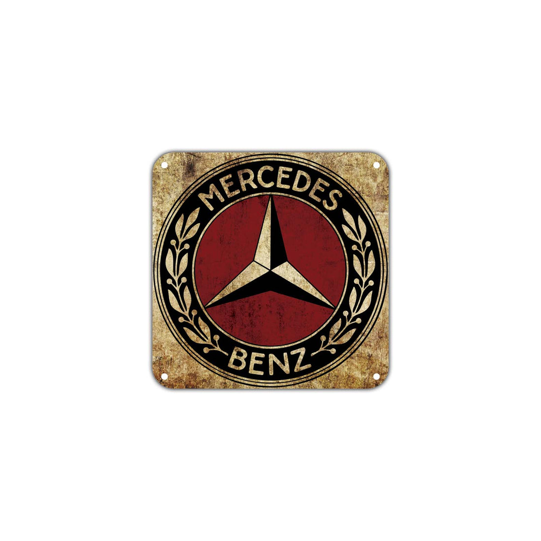 Mercedes Benz Logo | Novelty Metal Square Sign – Sign Fever