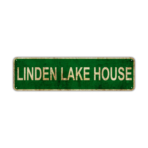 Linden Lake House | Vintage Street Sign - Sign Fever