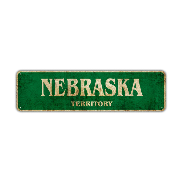 Nebraska Territory | Vintage Street Sign - Sign Fever