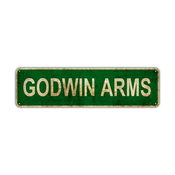 Godwin Arms | Vintage Street Sign - Sign Fever