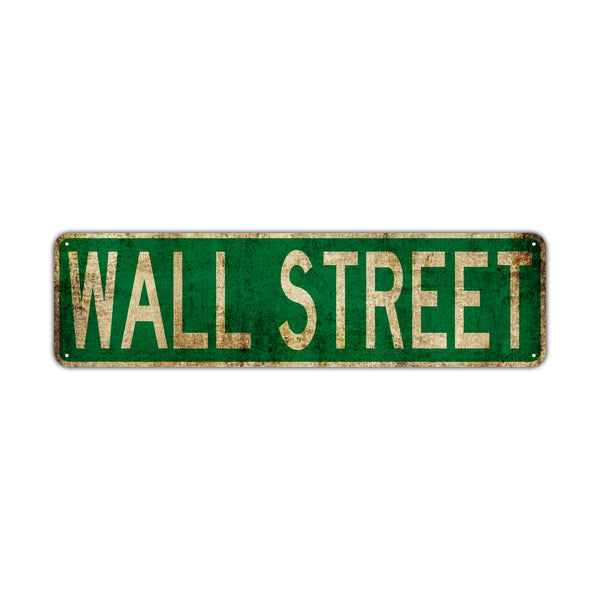 Wall Street Vintage Retro Street Novelty Sign - Sign Fever