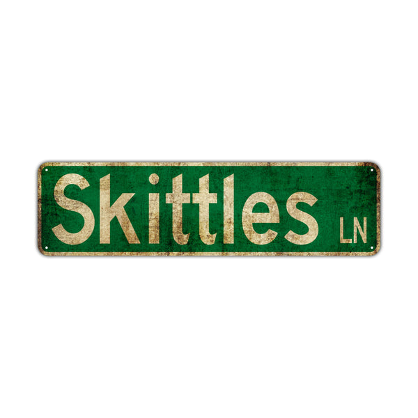 Skittles Ln | Vintage Retro Street Novelty Sign - Sign Fever