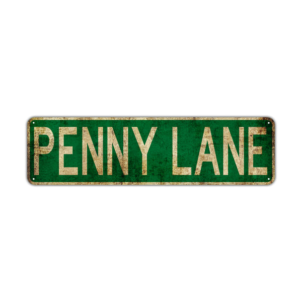 Penny Lane | Old Looking Metal Street Signs - Sign Fever