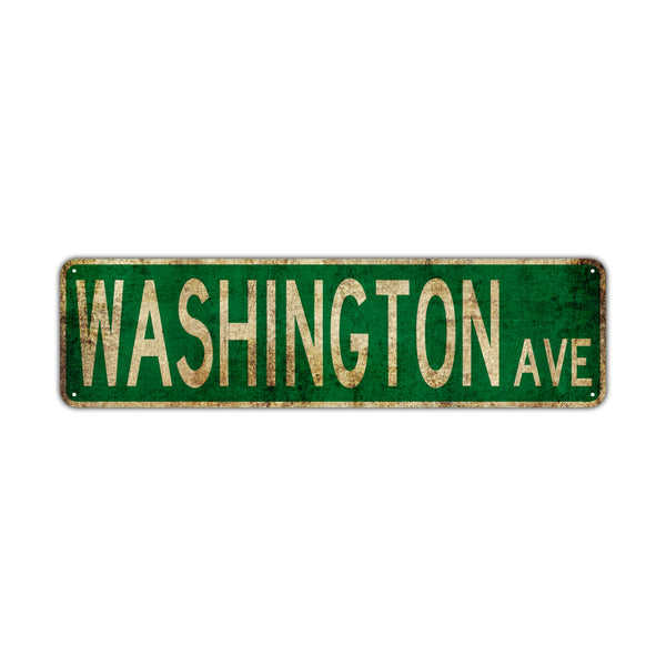 Washington Ave | Vintage Street Sign - Sign Fever