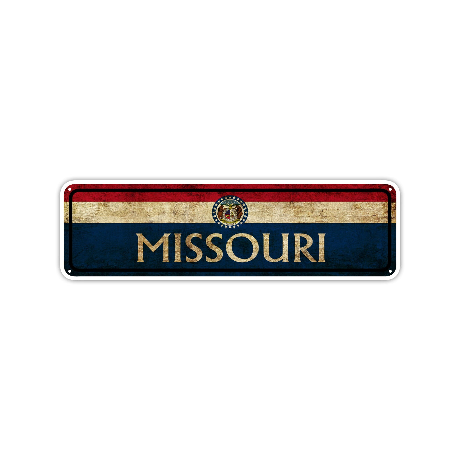 Missouri State Flag | Metal Street Sign – Sign Fever
