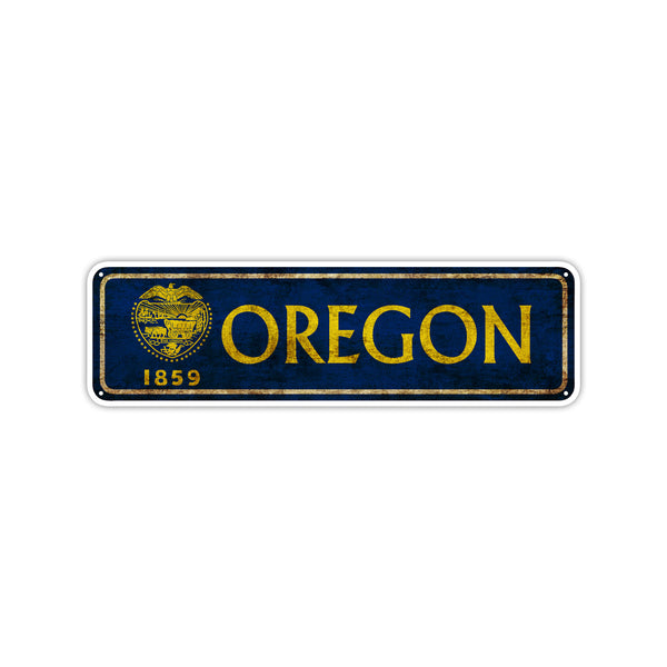 Oregon 1859 State Flag | Metal Street Sign - Sign Fever
