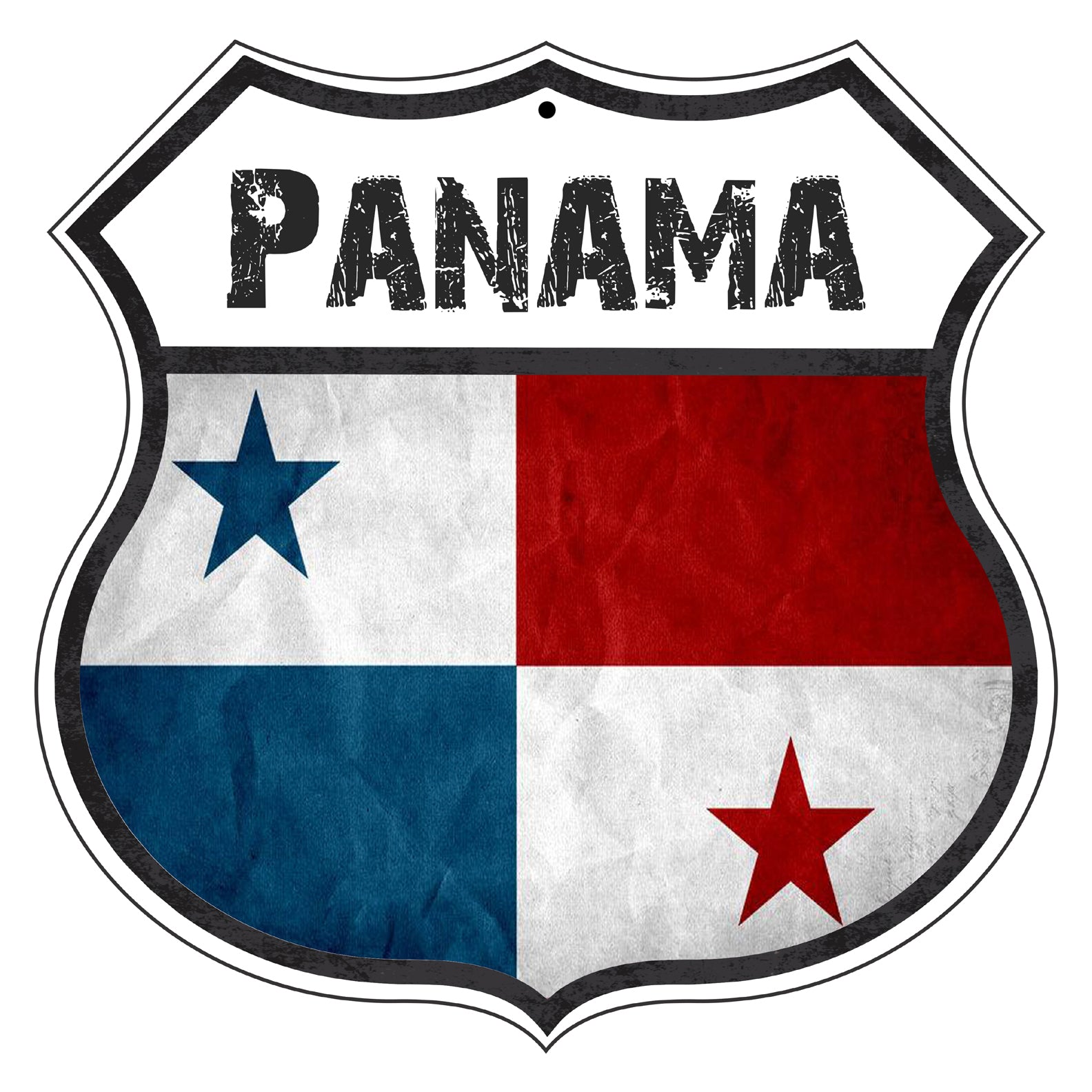 Country Of Panama Flag | Metal Shield Sign - Sign Fever