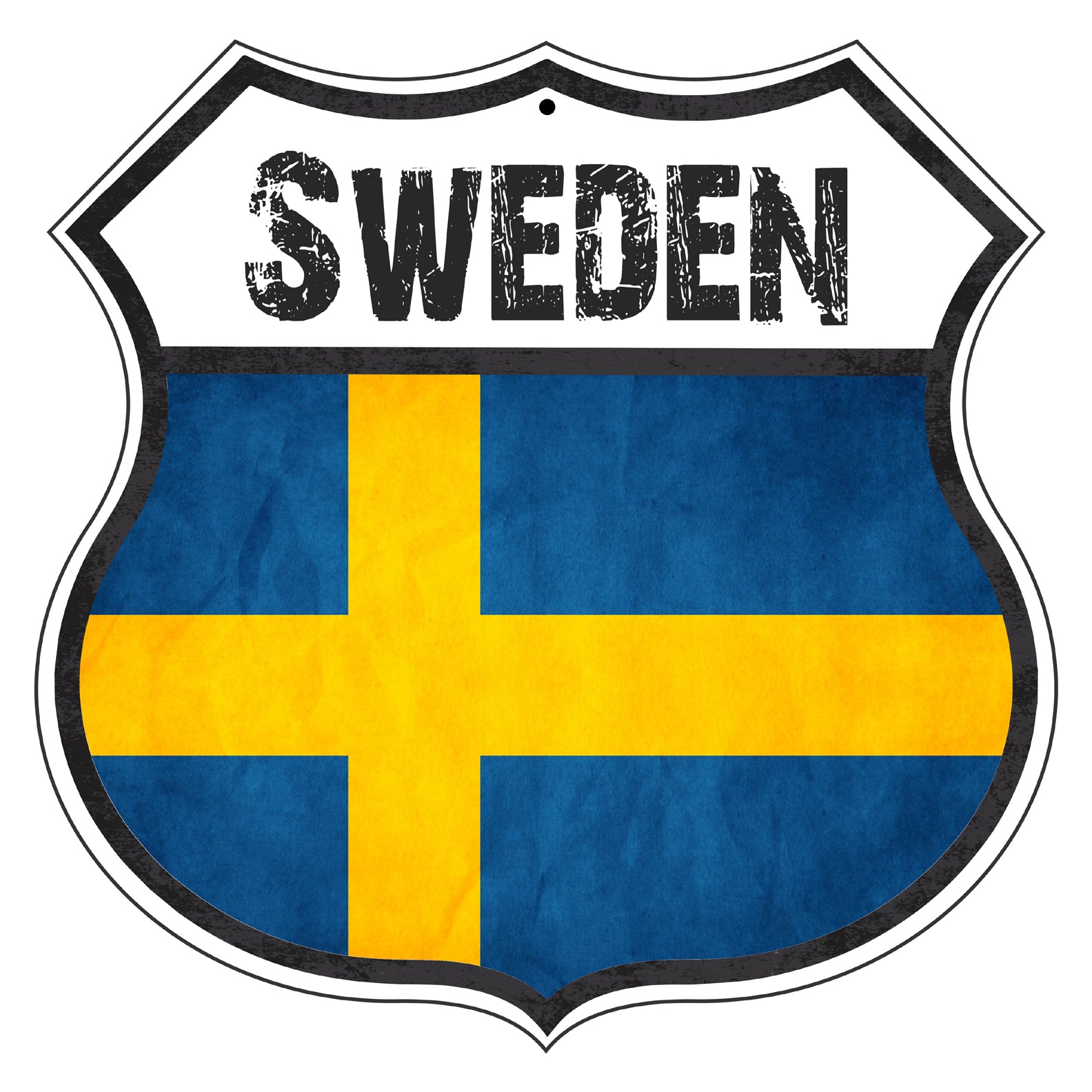 Country Of Sweden Flag | Metal Shield Sign – Sign Fever