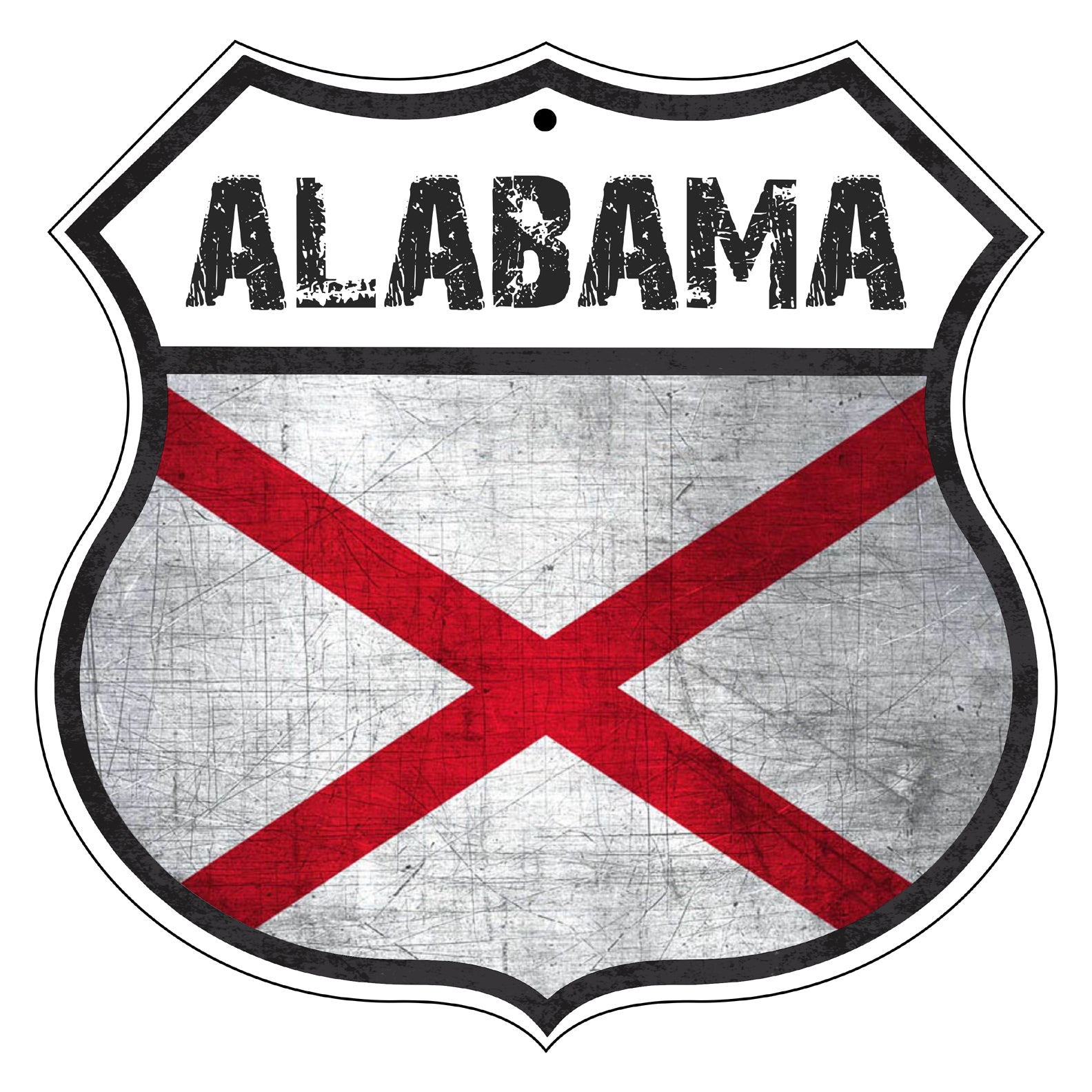 State Of Alabama Flag | Metal Shield Sign - Sign Fever