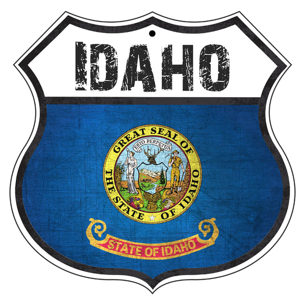 State Of Idaho Flag | Metal Shield Sign - Sign Fever