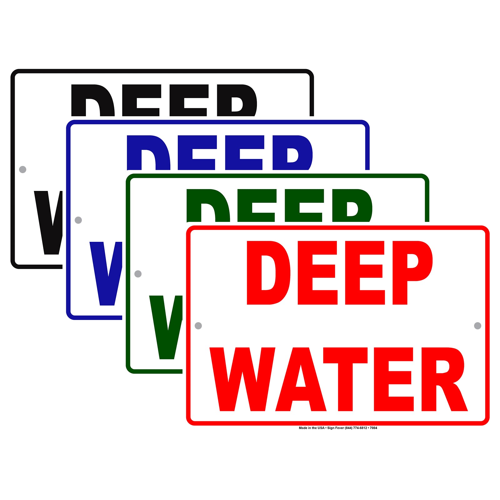Deep Water Dangerous Ocean Diving | Metal Notice Sign - Sign Fever