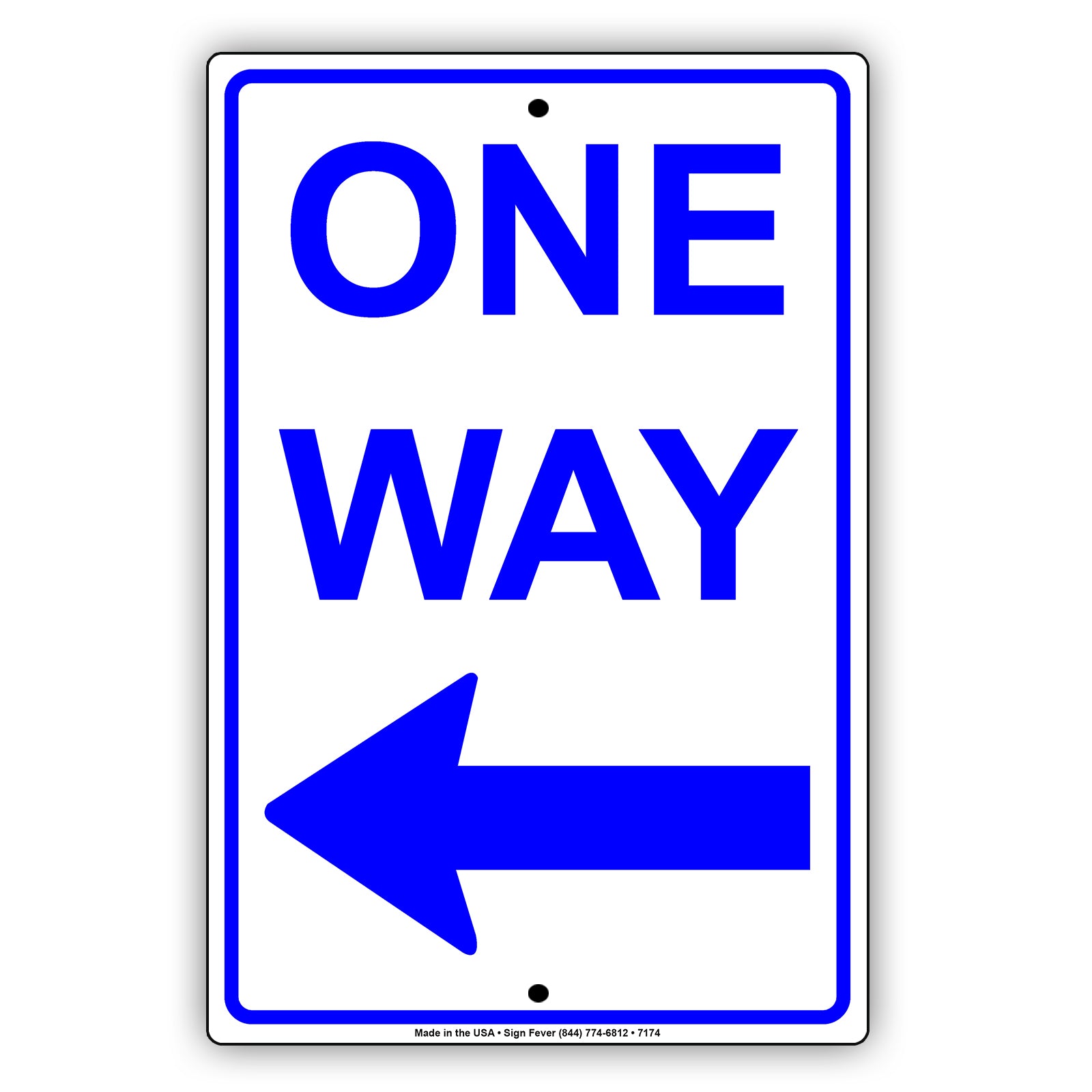 One Way Left Arrow Sign | Aluminum Sign - Sign Fever