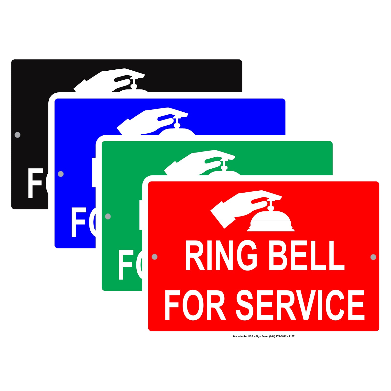 Ring Bell For Service Office Room Service Sign | Aluminum Sign - Sign Fever
