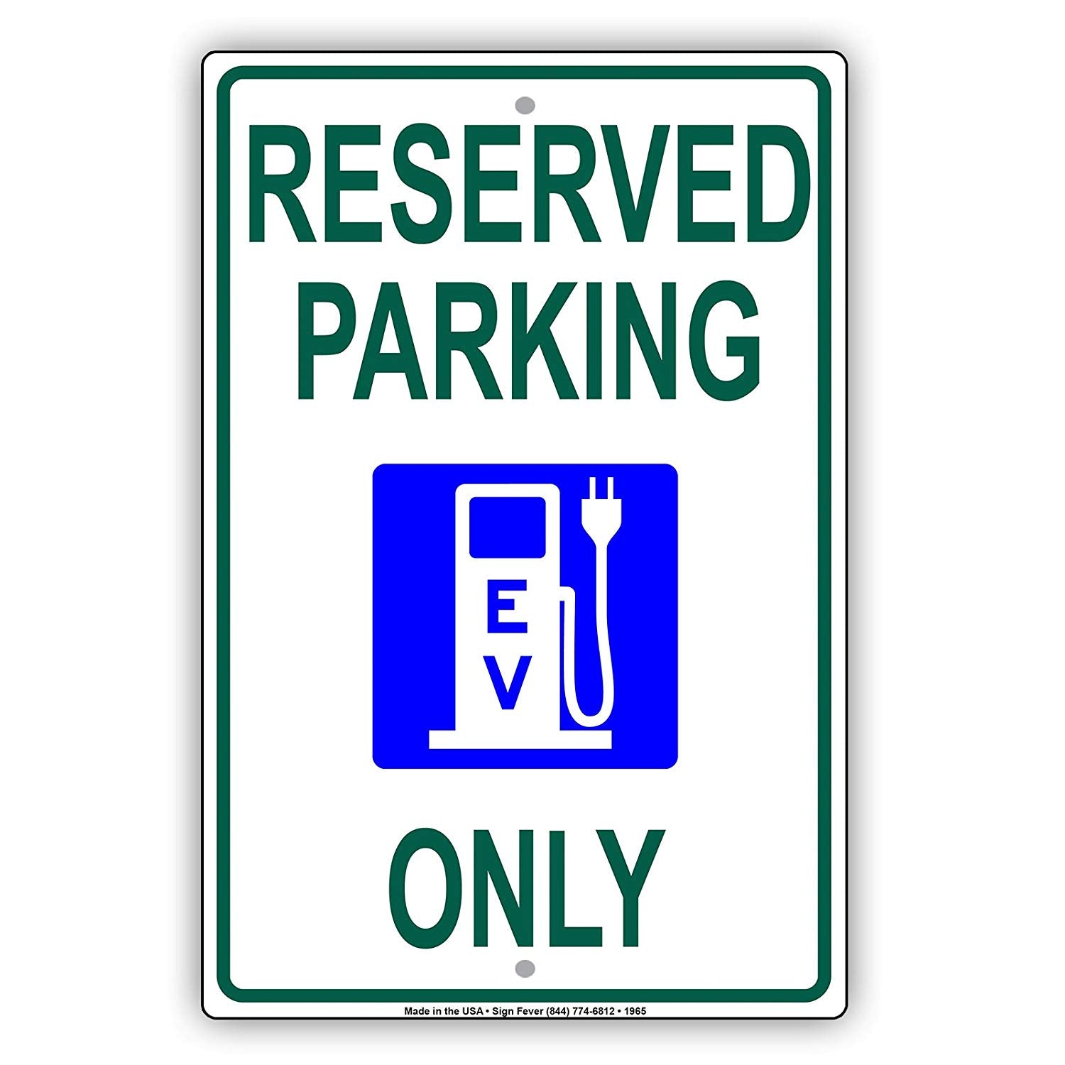 Reserved Parking Ev Only With Graphic Sign - Sign Fever