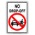 No Drop-Off With Graphic | Keep Moving Aluminum Sign - Sign Fever
