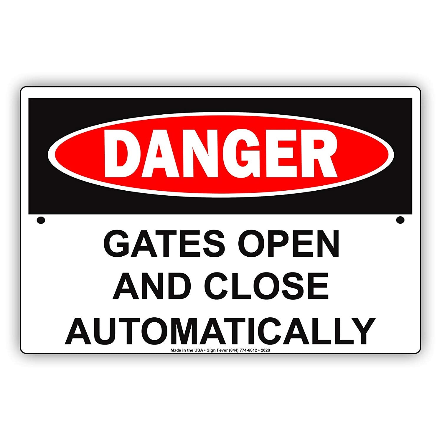 Danger Gates Open And Close Automatically | Gate Entrance Caution ...
