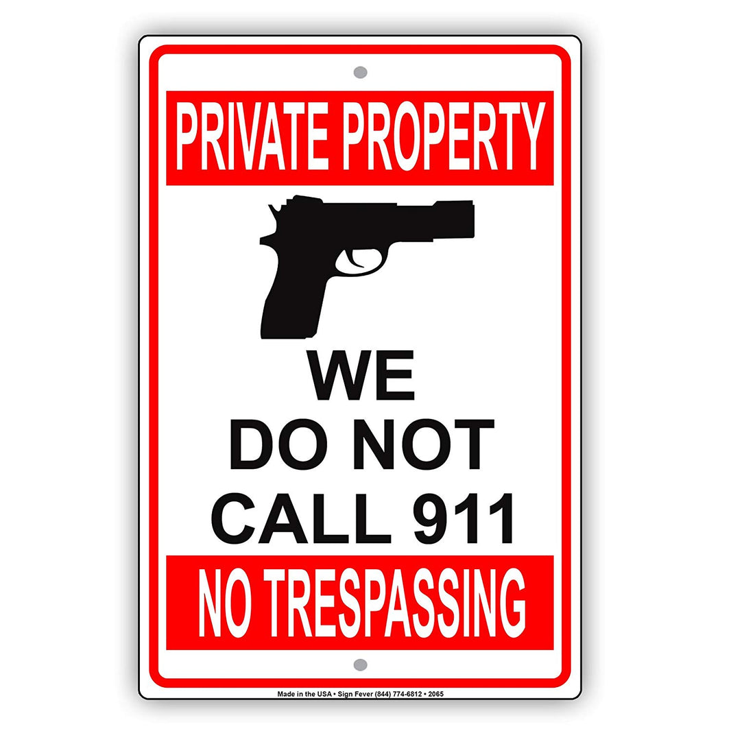 Metal Gun Warning Sign | Gifts For Gun Lovers – Sign Fever
