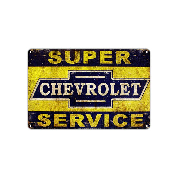 Super Chevrolet Service Vintage Logo Sign - Sign Fever