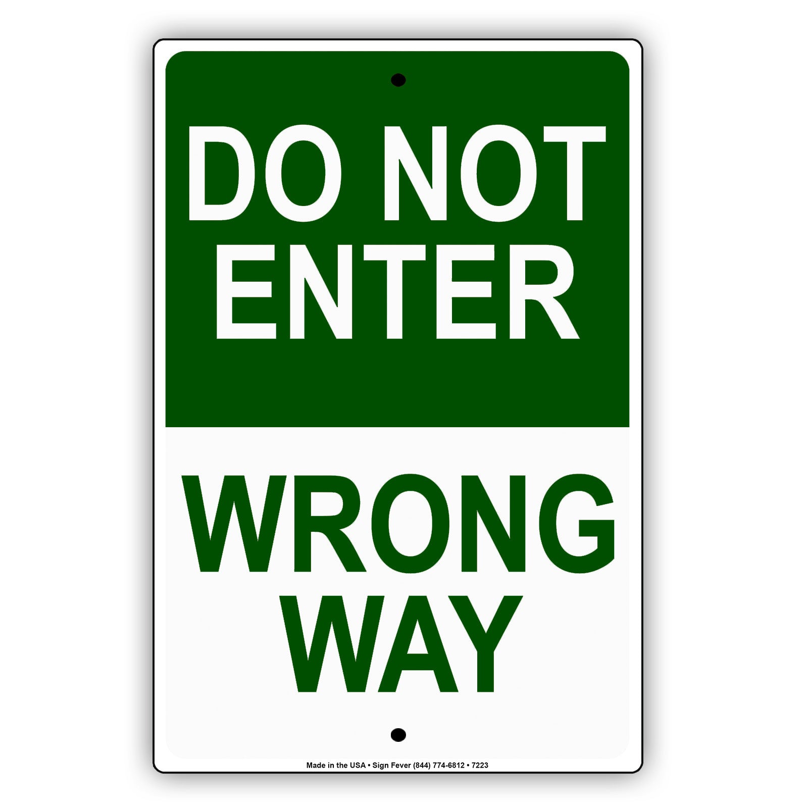 Do Not Enter Wrong Way Alert Warning Sign | Aluminum Sign - Sign Fever