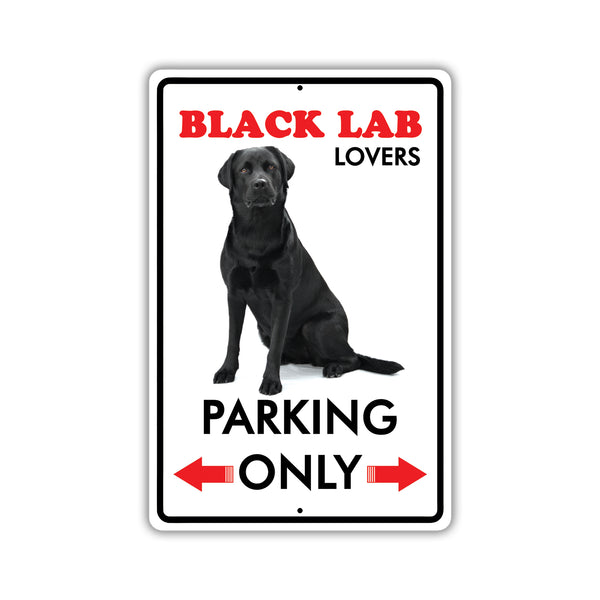 Beware! Guard Black Lab On Duty | Metal Dog Sign - Sign Fever