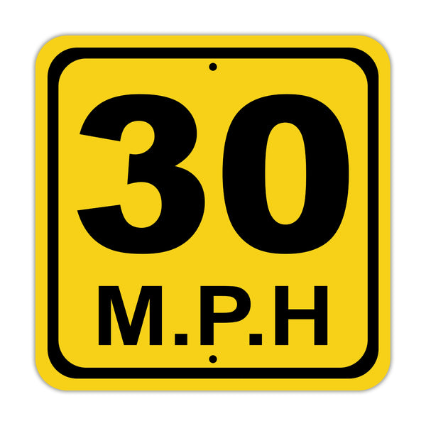 Maximum Speed Limit 30 Mph Street | Metal Square Sign - Sign Fever
