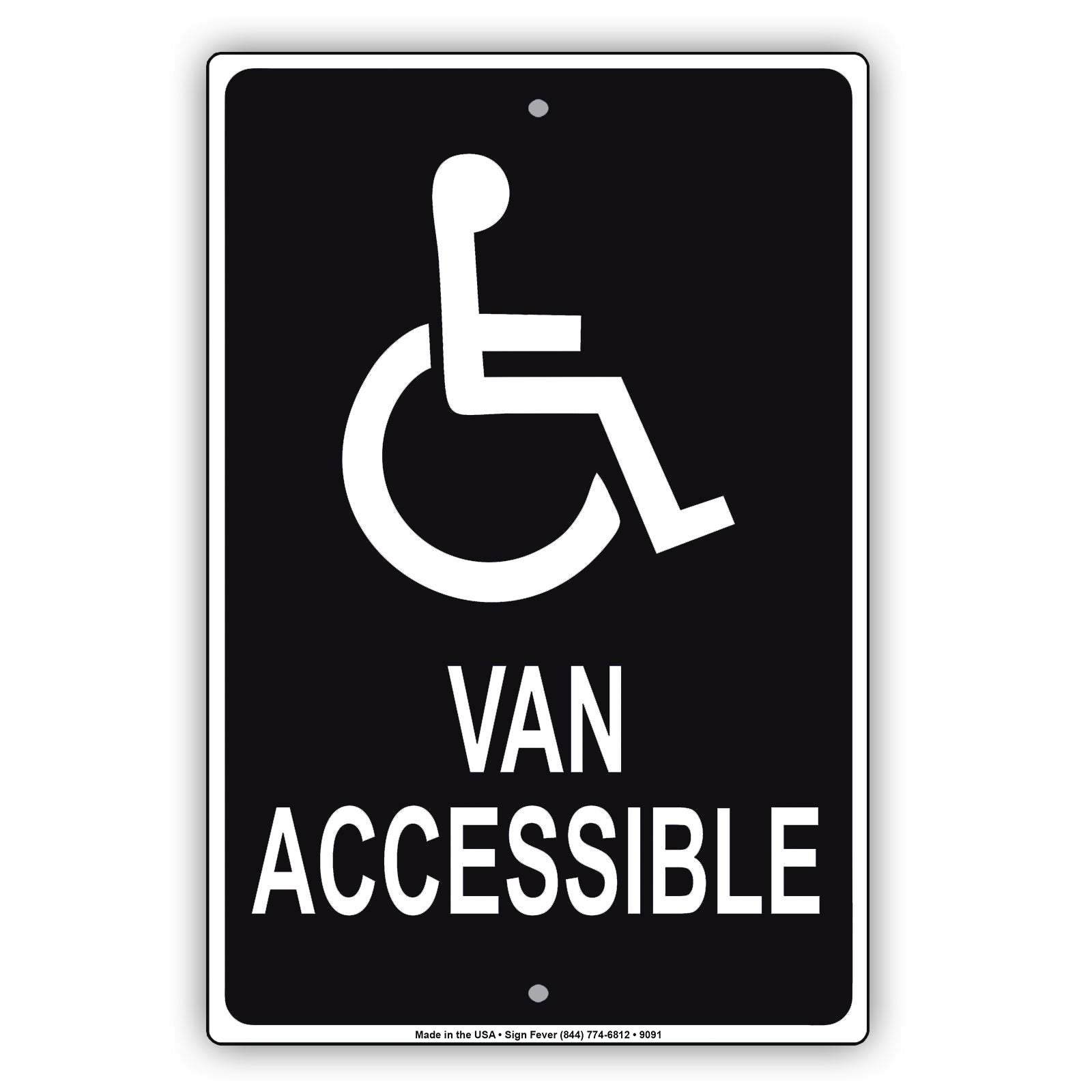 Handicap Parking Van Accessible | Metal Notice Sign - Sign Fever