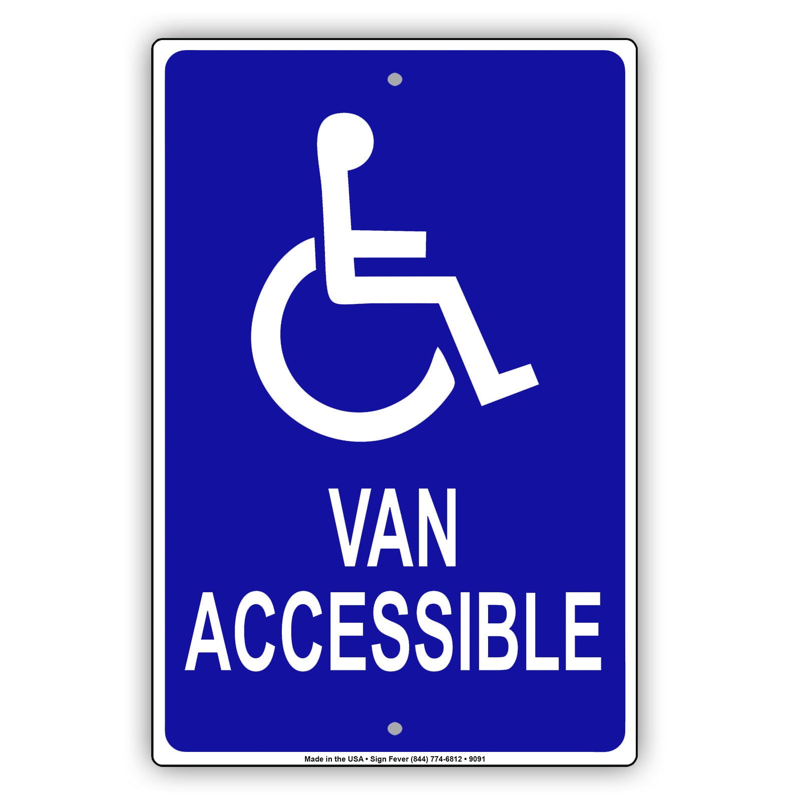 Handicap Parking Van Accessible | Metal Notice Sign - Sign Fever