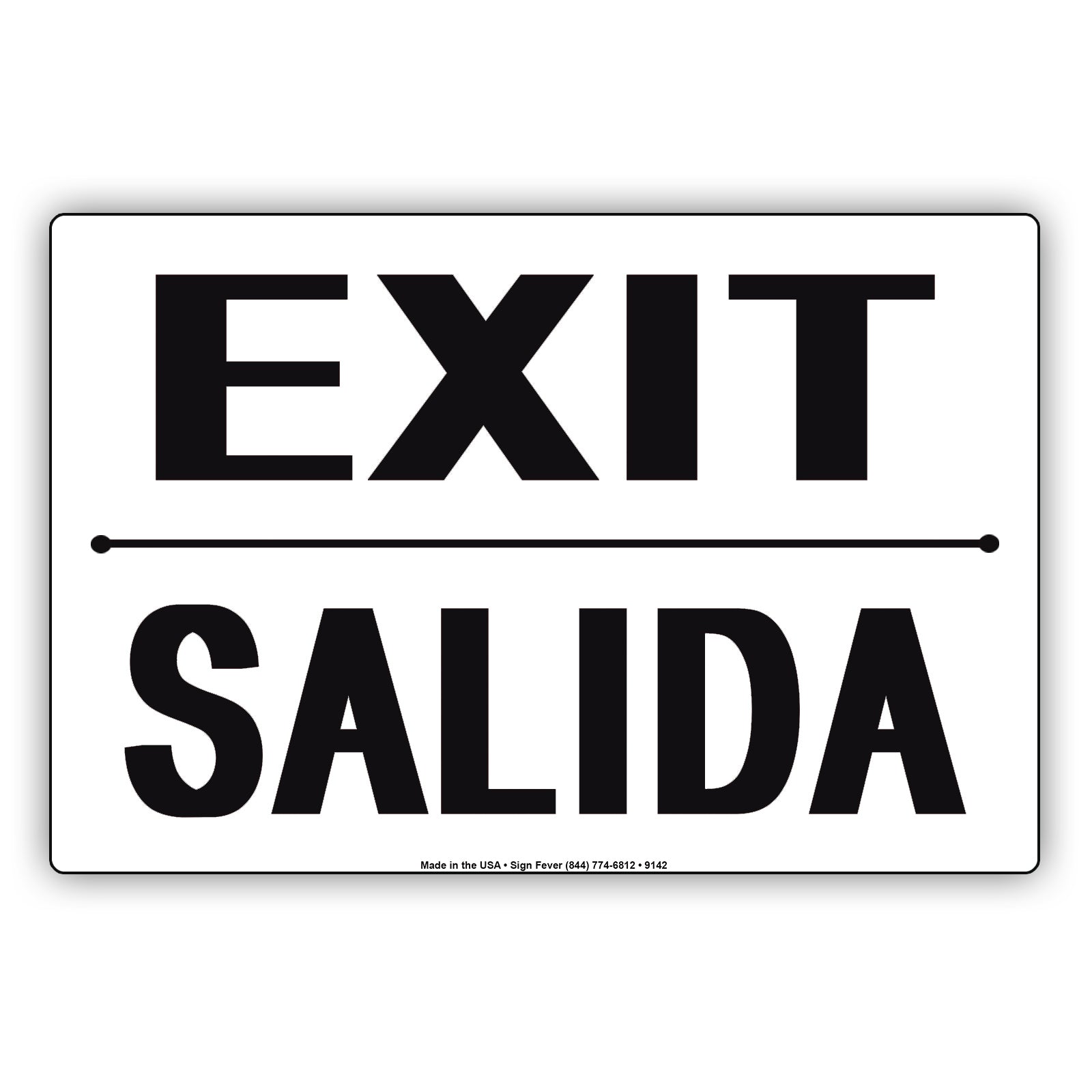 Exit Salida | Metal Sign - Sign Fever
