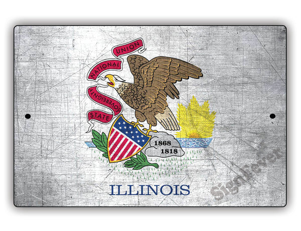Illinois State Flag Sign - Sign Fever